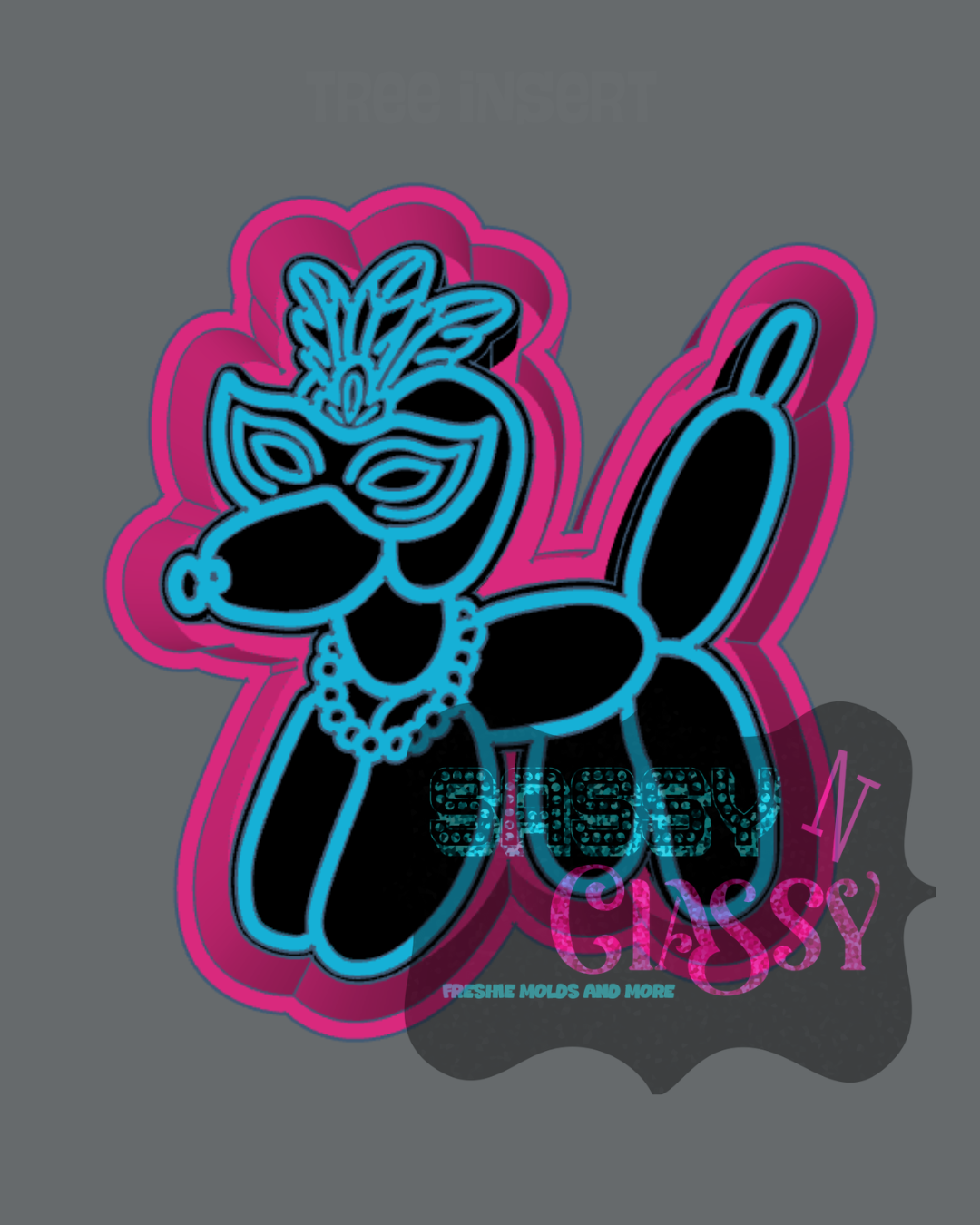 Mardi Gras Balloon Dog Freshie Mold – Sassy N Classy Mini & Me